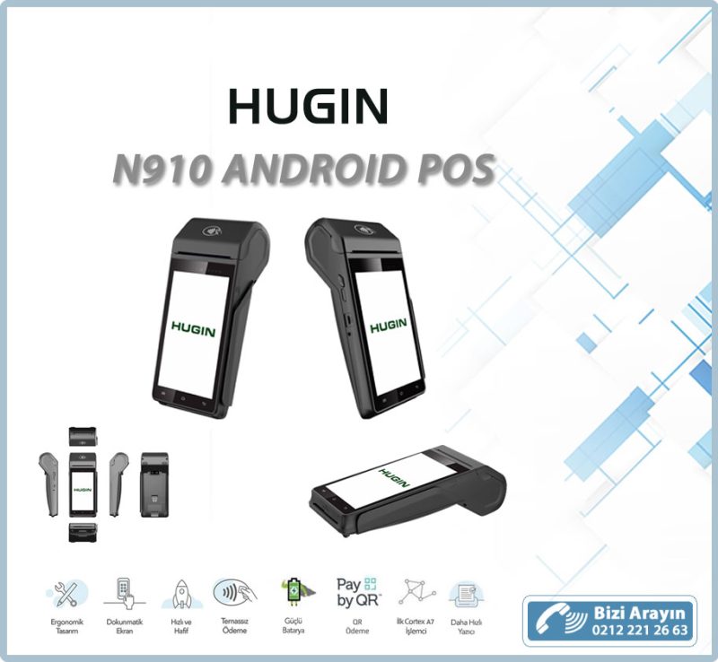 Hugin N910 Android POS – Yazarkasa.com.tr – Hugin, Ingenico Online ...